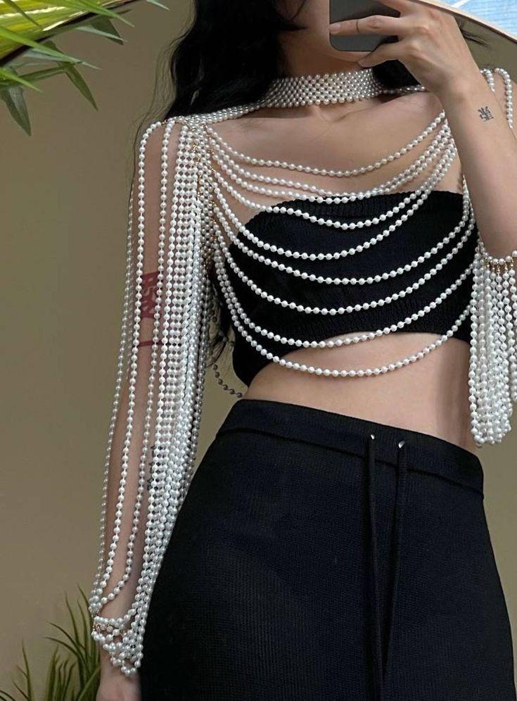Body Chain – Pearl Crest